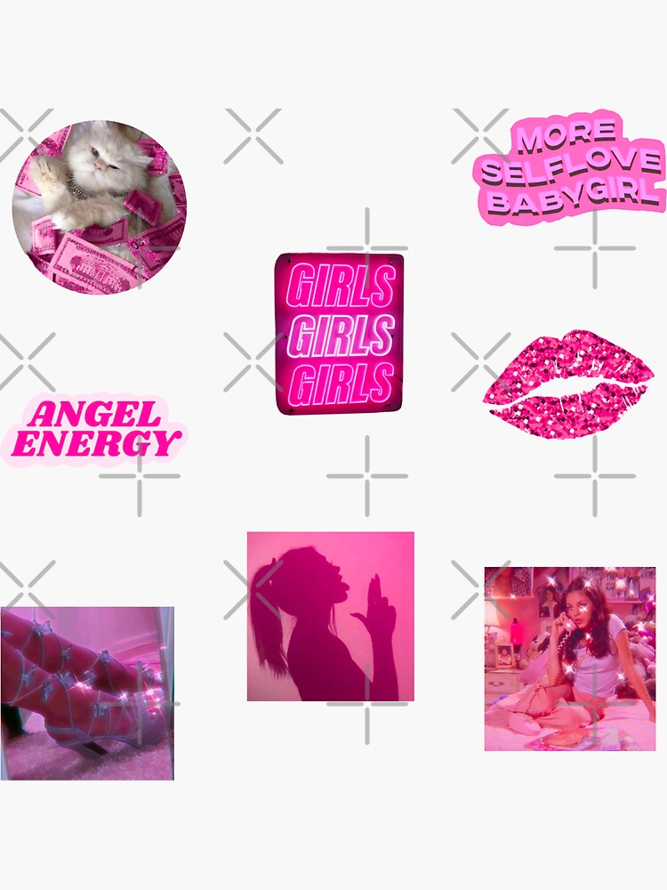 "Neon Pink glitter sticker pack~ self love~ MUST ORDER A MEDIUM OR ...