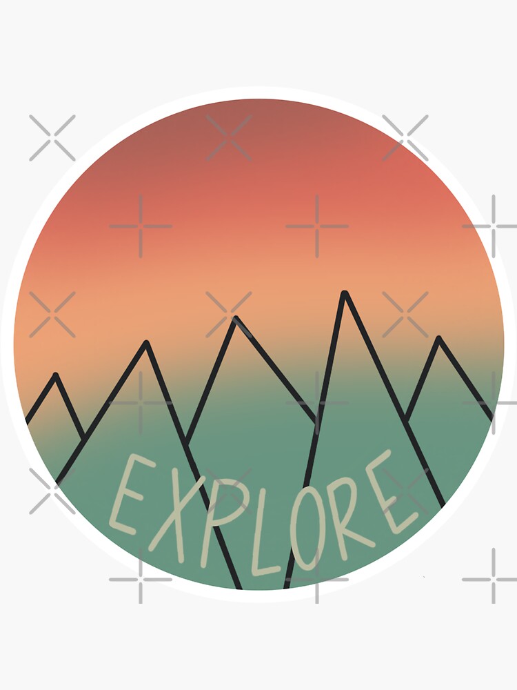 "Explore More" Sticker for Sale by amasica | Redbubble