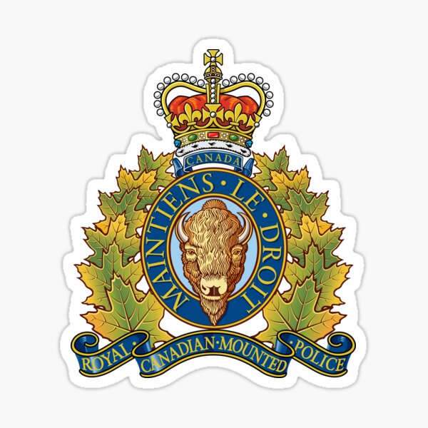 "ROYAL CANADIAN MOUNTED POLICE -- RCMP" Sticker for Sale by ...
