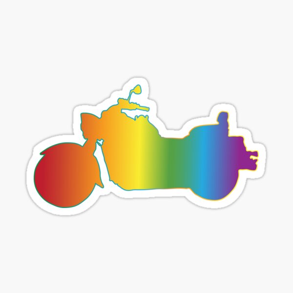 "Rainbow Motorcycle" Sticker for Sale by JessWhatYouNeed | Redbubble