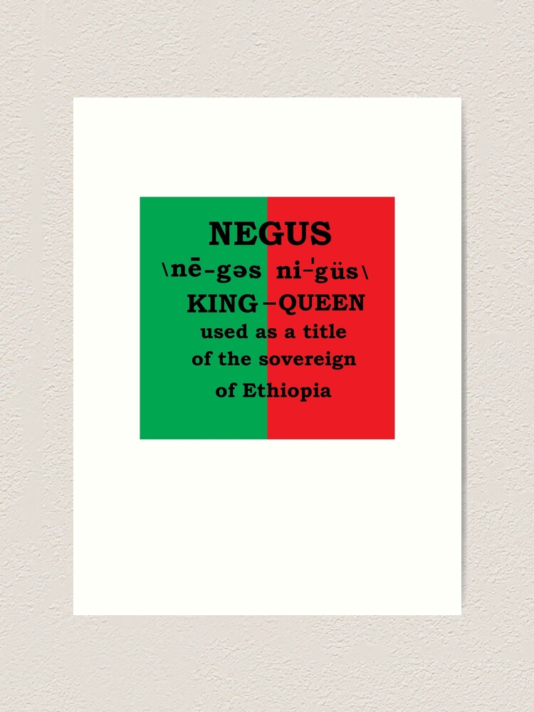 "Negus" Art Print for Sale by TASH1988 | Redbubble