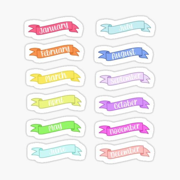 "Months of the Year - Bullet Journal" Sticker for Sale by fontanezzz ...