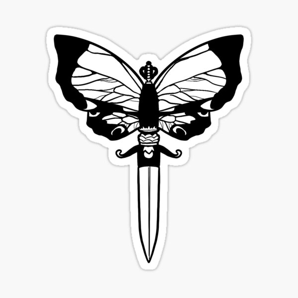 "Butterfly Knife" Sticker for Sale by phiabos | Redbubble