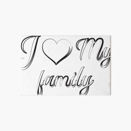 "i love My family text clip art,black and white clip art font." Art ...
