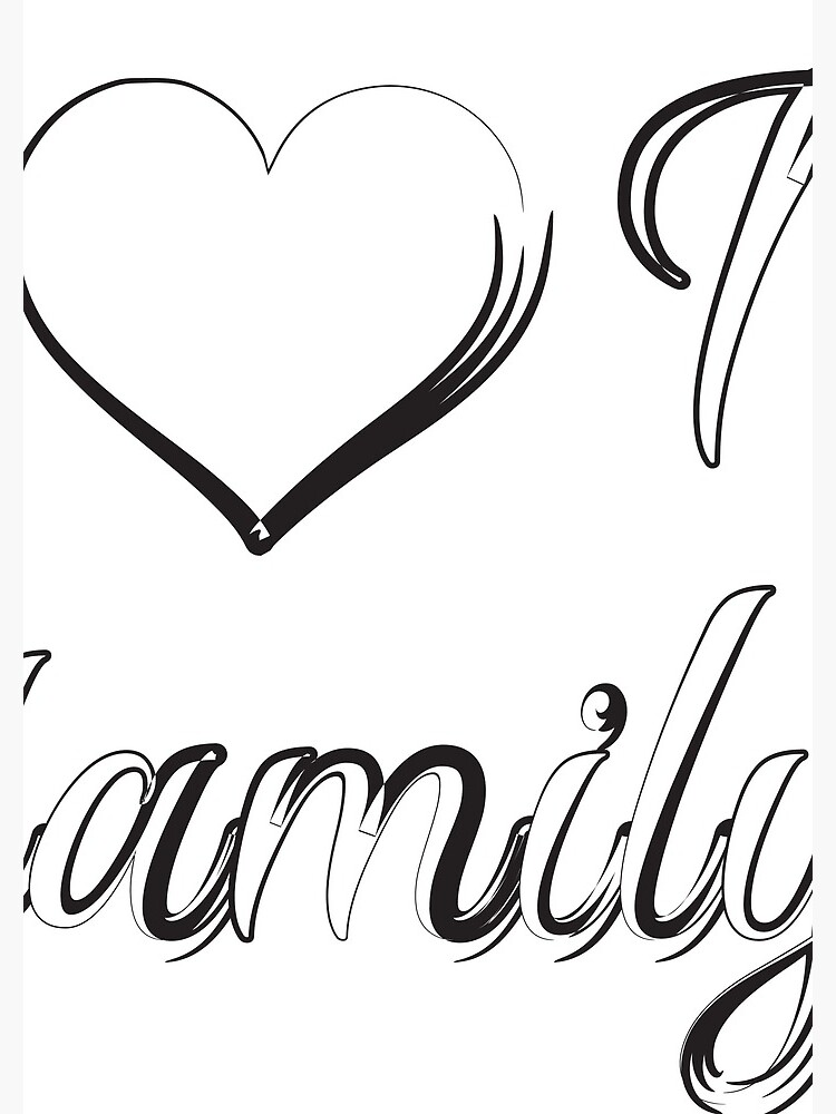 "i love My family text clip art,black and white clip art font." Spiral ...