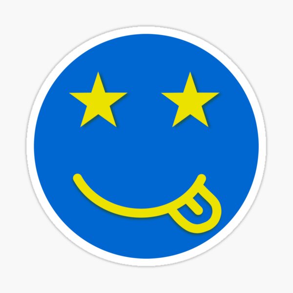 Blue Smiley Face Stickers | Redbubble