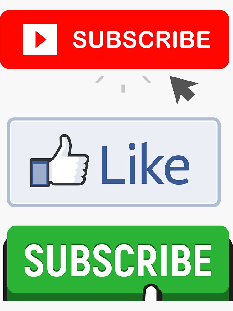 "subscribe button" Sticker by namaganda | Redbubble
