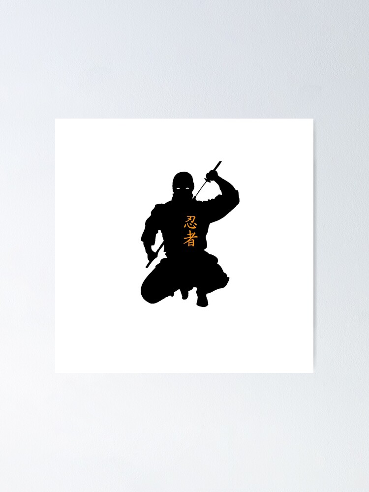 Póster «Ninja Shinobi Ninjutsu Símbolo Gráfico Calcomanía Ninpo - Ninja ...