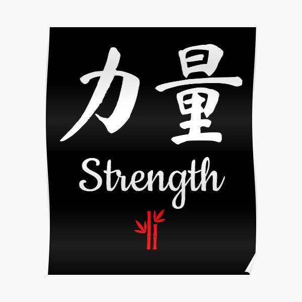 "Chinese Strength Calligraphy" Poster by NerdySherds | Redbubble