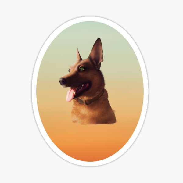 "Best Boy - Custom Dog Portrait Digital Painting" Sticker for Sale by ...