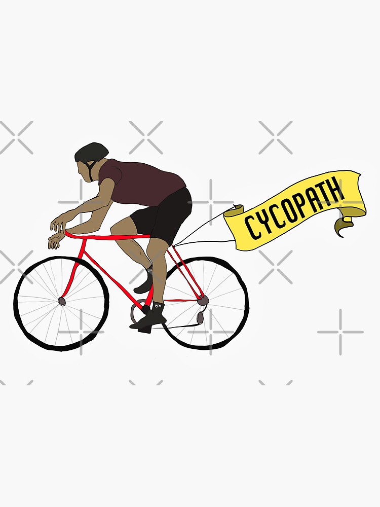 "Bike Pun Design Cycopath " Sticker by Madison-Page | Redbubble