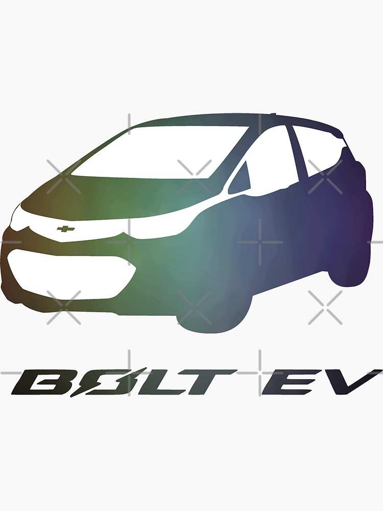 "Chevy Bolt EV (Dark Rainbow)" Sticker for Sale by fireball916 | Redbubble