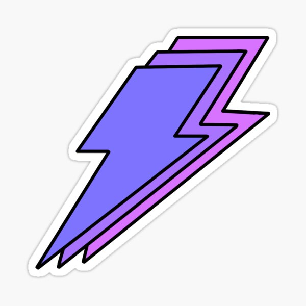 "Purple Lightning" Sticker by lindsayanne810 | Redbubble