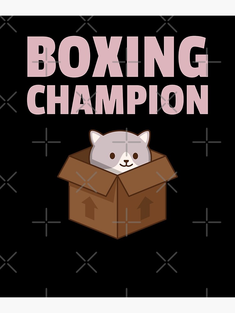 Lámina fotográfica «Gato campeón de boxeo en una caja» de PetCatDesign ...
