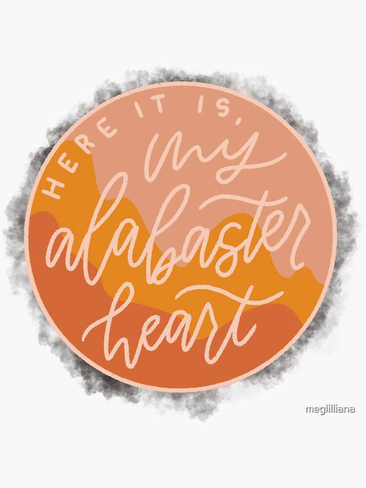 "Alabaster Heart" Sticker by meglilliana | Redbubble