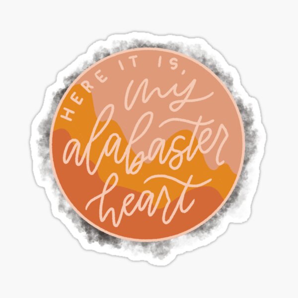 "Alabaster Heart" Sticker by meglilliana | Redbubble