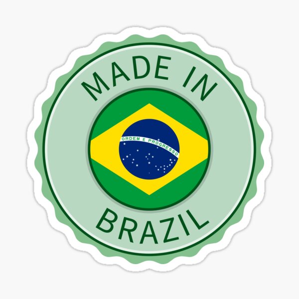 "Made In Brazil Logo" Sticker for Sale by ClickForMore | Redbubble