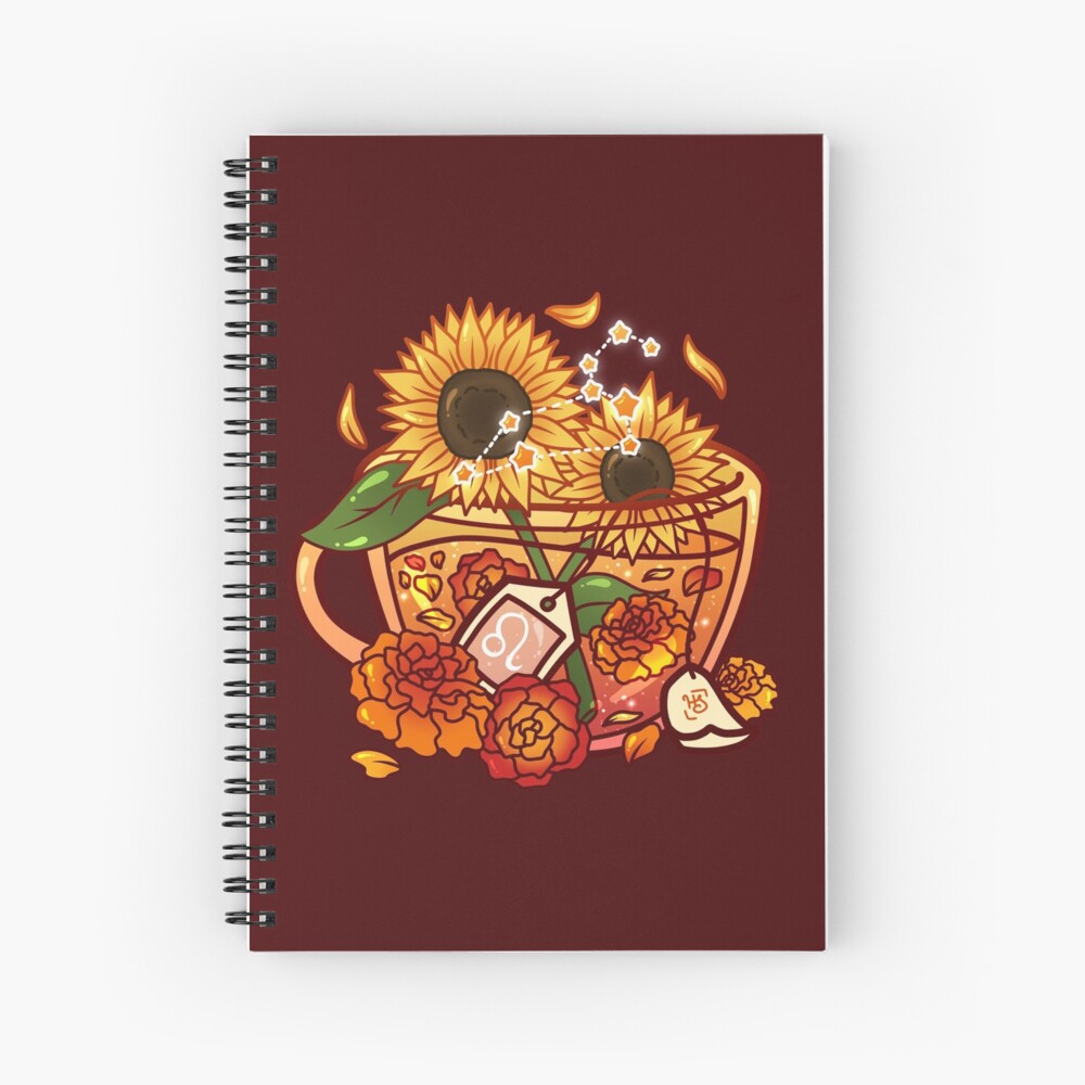 "Leo Zodiac Teacup" Spiral Notebook for Sale by heysoleilart | Redbubble