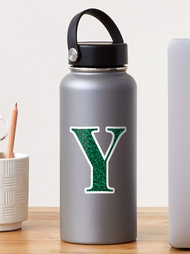 "Letter Y Emerald Dark Green Glitter Effect Alphabet" Sticker for Sale ...