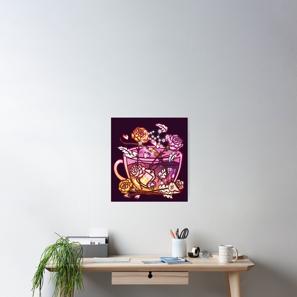 "Sagittarius Zodiac Teacup" Poster by heysoleilart | Redbubble