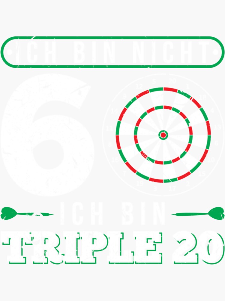 "Lustiges Dart 60. Geburtstag Geschenk Dartspieler Langarmshirt ...