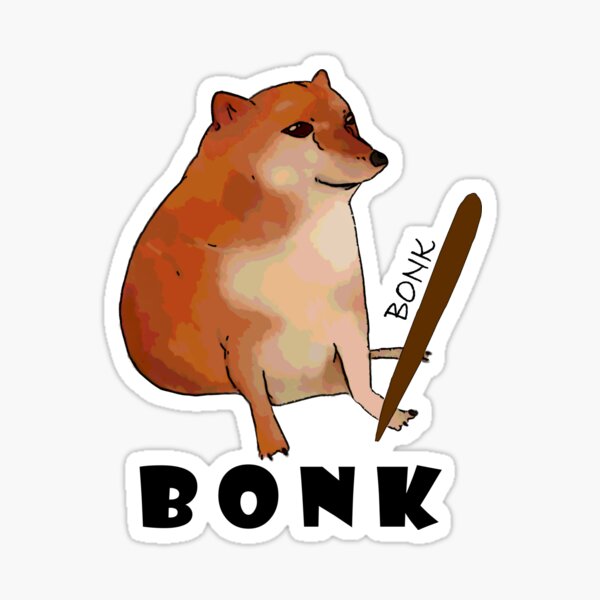 "Bonk Shiba meme " Sticker by Alexianeee | Redbubble