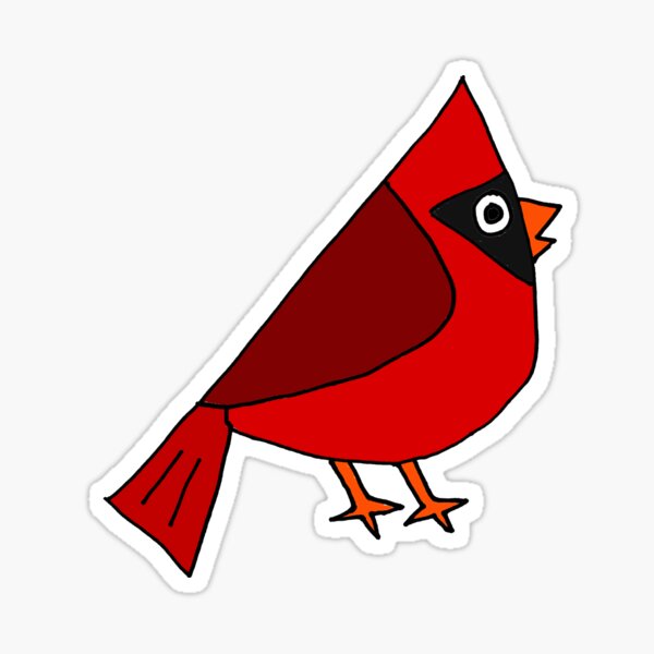 "Cool Red Cardinal Bird Art" Sticker for Sale by naturesfancy | Redbubble