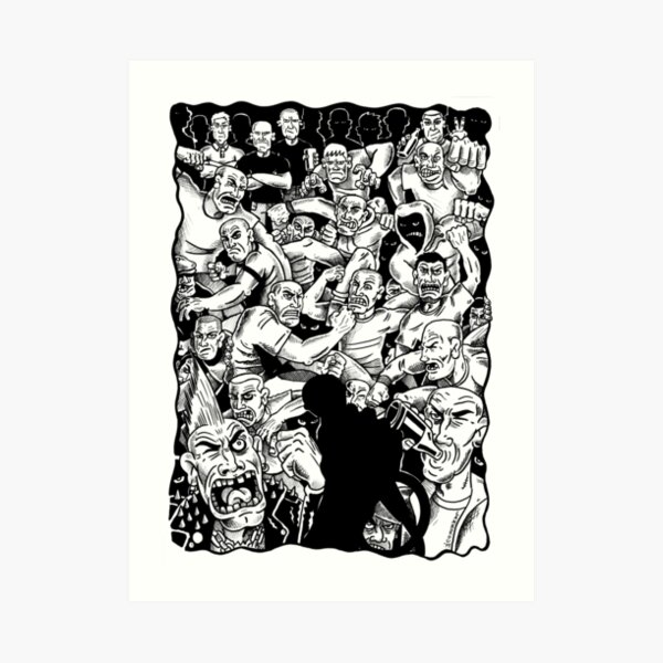 "Mosh pit scene" Art Print by micklambrouart | Redbubble