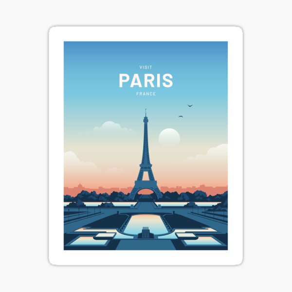 "Paris France Travel " Sticker for Sale by corvintp | Redbubble