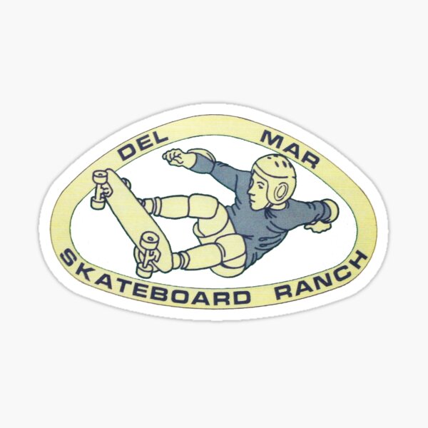 "Del mar skateboard ranch, t shirt design " Sticker for Sale by ...