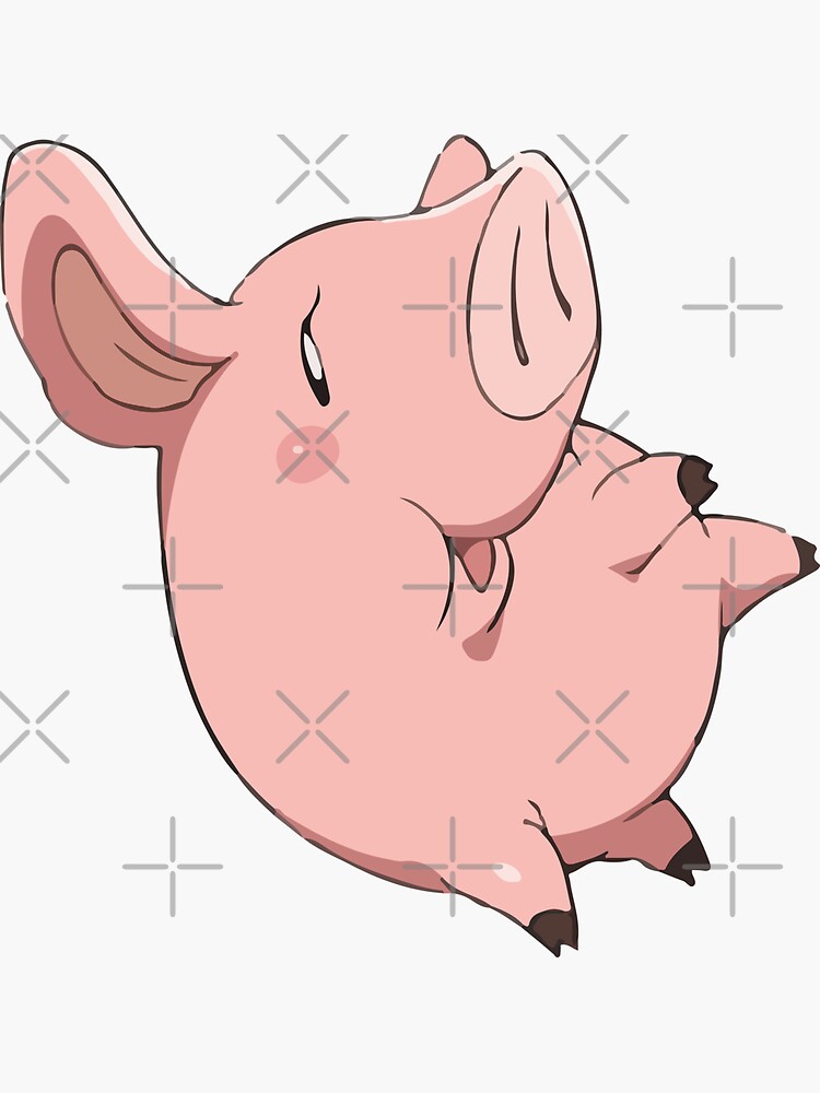 "Hawk the pig 7DS" Sticker for Sale by GTOLuffy | Redbubble