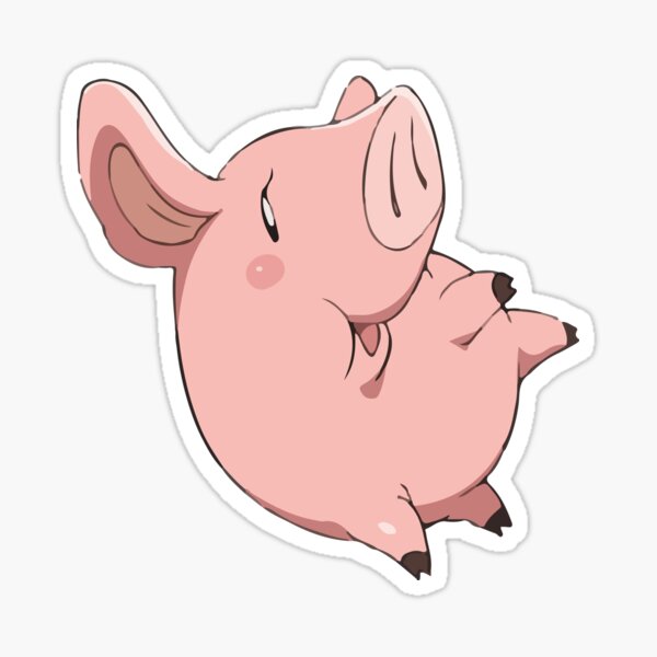 "Hawk the pig 7DS" Sticker for Sale by GTOLuffy | Redbubble