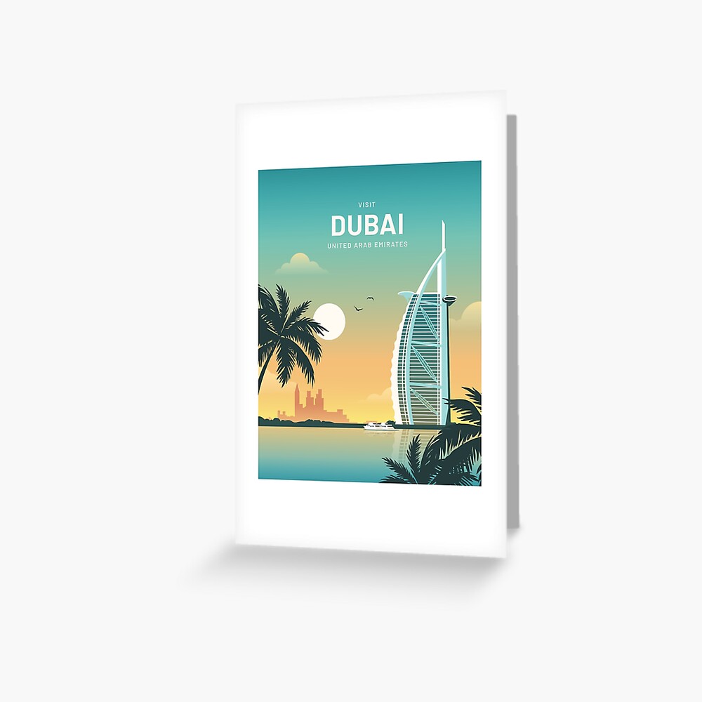 "Dubai United Arab Emirates Vintage Travel" Sticker for Sale by ...