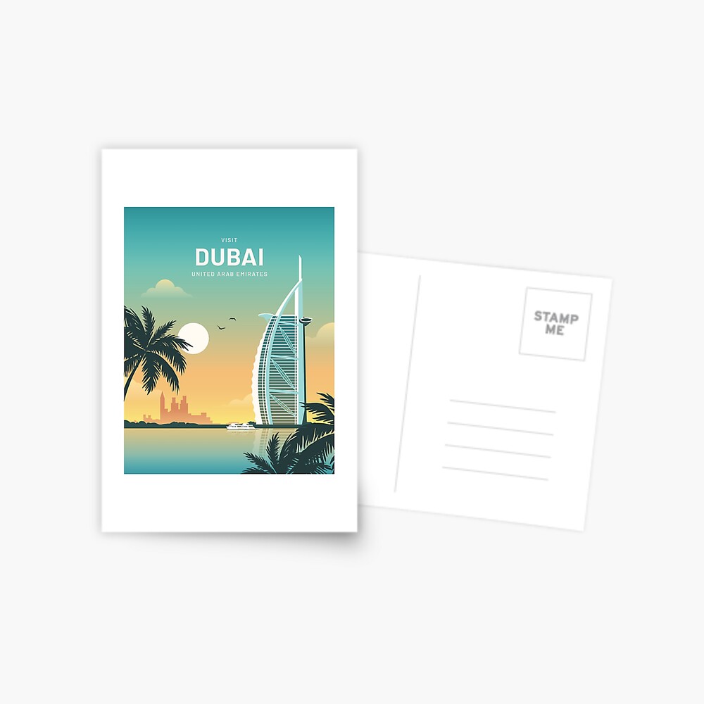 "Dubai United Arab Emirates Vintage Travel" Sticker for Sale by ...