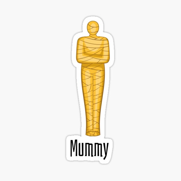 "Mummified mummy halloween" Sticker by Teesgeek | Redbubble
