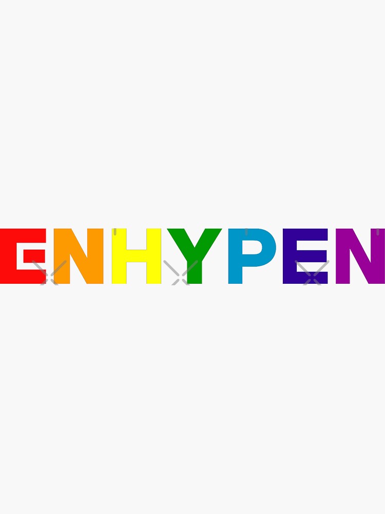 "ENHYPEN RAINBOW PRIDE LOGO KPOP" Sticker for Sale by tetstickuru ...
