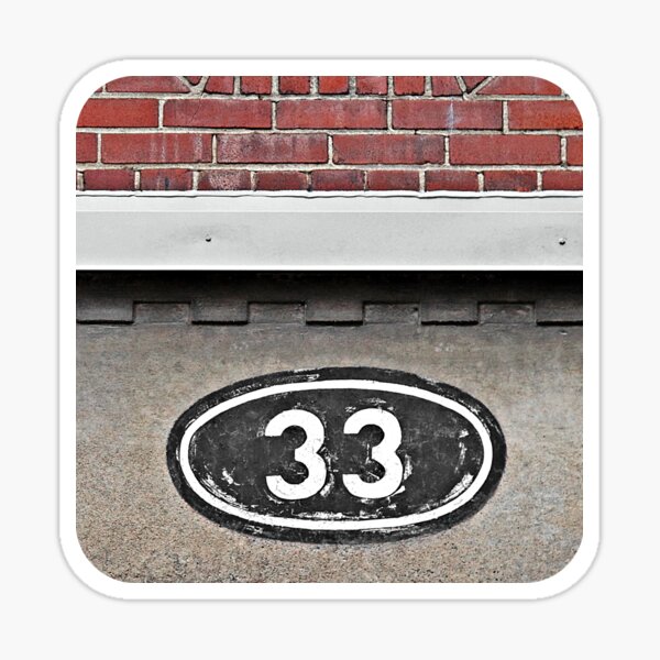 "The Number 33 " Sticker for Sale by ethna | Redbubble