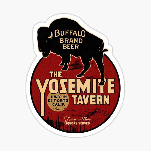 "Vintage Yosemite Tavern" Sticker for Sale by alardokoth | Redbubble