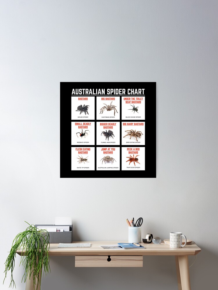 "Funny Australian Spider Chart" Poster for Sale by Carl Craddock ...