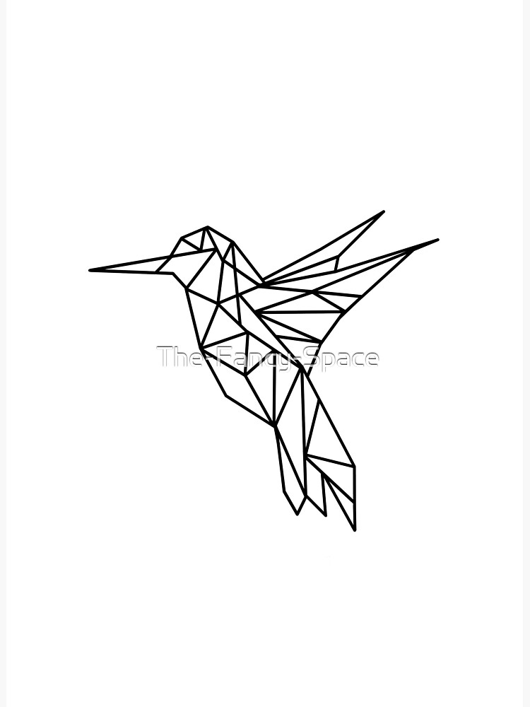 "Geometric hummingbird" Poster for Sale by The-Fancy-Space | Redbubble