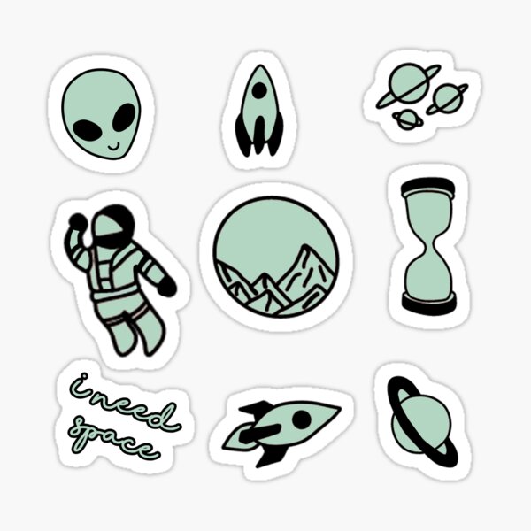 "Trippy pack of space and planets " Sticker by Zainabbhat | Redbubble
