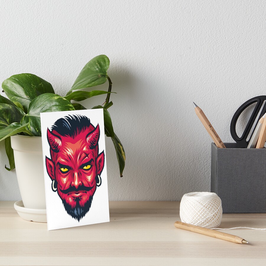 "Angry demon devil red face " Art Board Print by Sovikgoswami | Redbubble