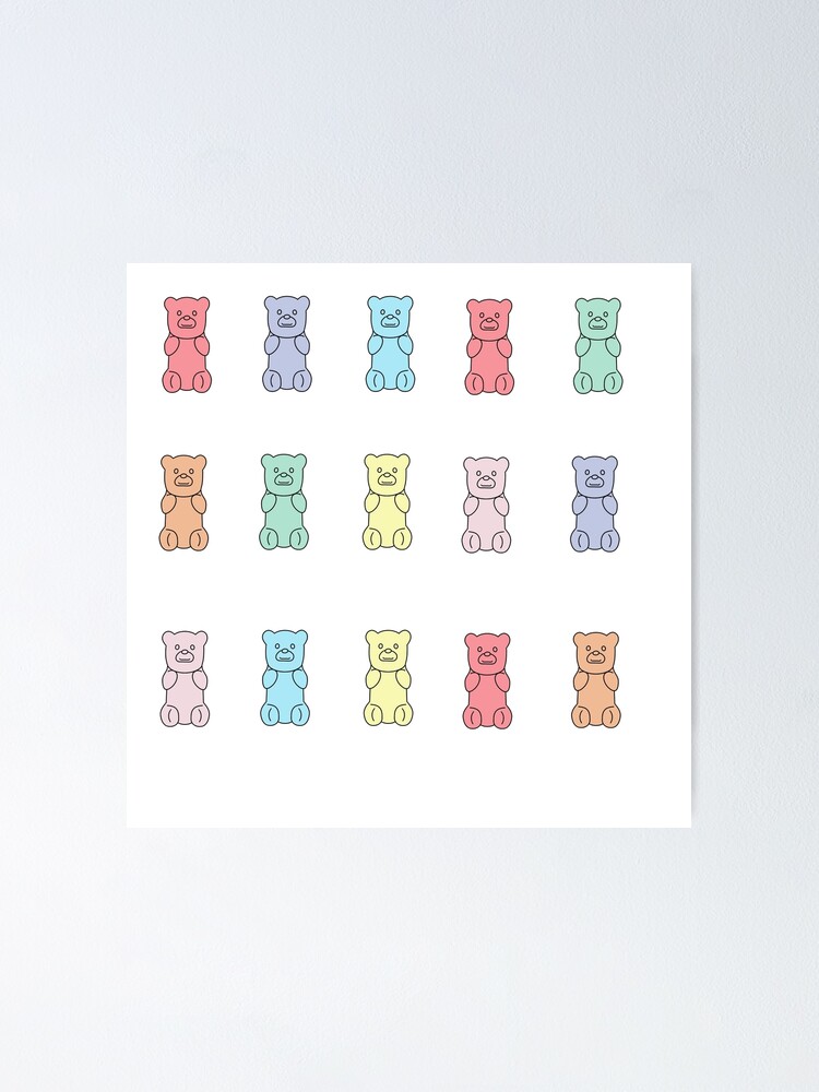 "Gummy bear sticker pack" Poster by vanessa1012 | Redbubble