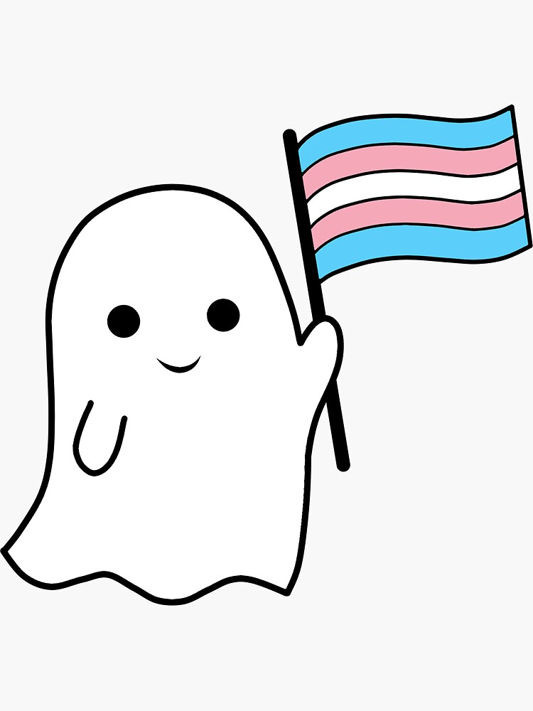 "Trans Pride Ghost" Sticker for Sale by freyawm | Redbubble