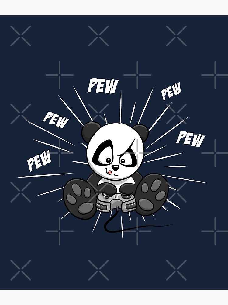 Póster «PEW PEW PEW Gaming Panda Gamer con controlador» de ...