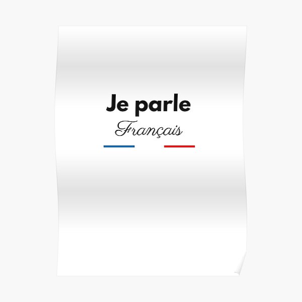 "Je Parle Français" Poster by Ilies-Explore | Redbubble
