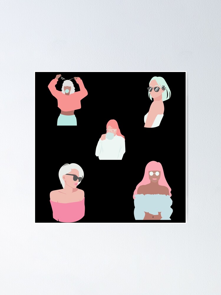 "Pink tiktok vsco girls" Poster by CrownsStore | Redbubble