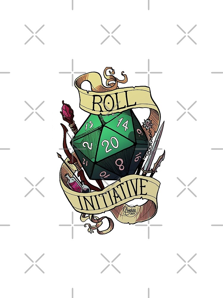 "Roll Initiative" Graphic T-Shirt for Sale by optimisteve | Redbubble