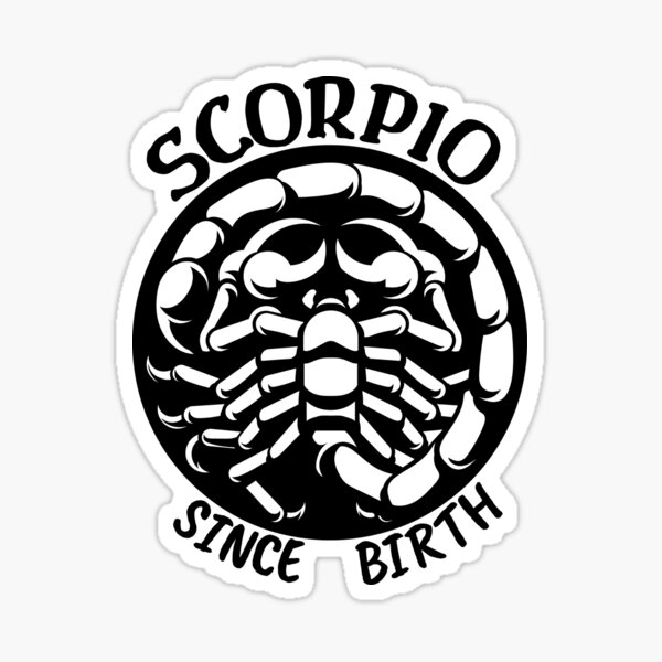 "Scorpio - since birth" Sticker by RIVEofficial | Redbubble