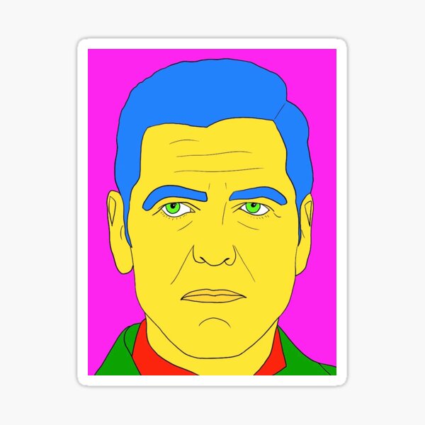 "Grumpy George" Sticker for Sale by Koalourful | Redbubble